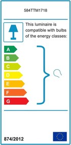 Černobílá stolní lampa se skleněným stínidlem (výška 43 cm) Yay – Opviq lights