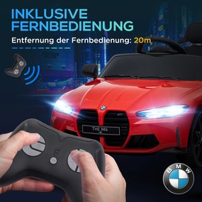 AIYAPLAY dětské elektrické autíčko BMW M4 s dálkovým ovládáním červené