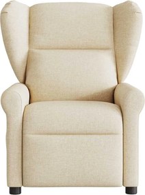 Elektrické polohovací křeslo krémové textil 3303362
