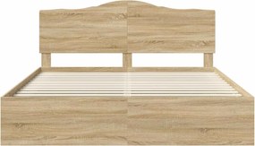 Rám postele s čelo Sonoma 200 x 200 cm Masivní borové dřevo 3413265