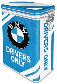 Postershop Plechová dóza s klipem - BMW Drivers Only 1,3l