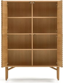 Skříňka v dekoru dubu v přírodní barvě 104,5x144x40 cm Lenon – Kave Home