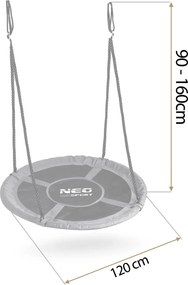 Hnízdová houpačka Neo-Sport Swingo 120 cm pro děti a zahradní zábavu
