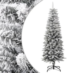 Umělý úzký vánoční stromek se sněhem 150 cm PVC a PE,  345194 HangarStore.cz