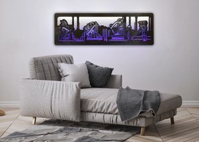 Li-Go "Železárny" světelný RGBW obraz 230V 120x40 cm provedení povrchu: bílá