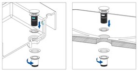 Deante Click-Clack, univerzální umyvadlová odtoková zátka s kovovým pouzdrem, broušený bronz, DEA-NHC_CC0U