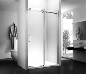 Jednokřídlé posuvné sprchové dveře REA NIXON-2 LEVÉ pro instalaci do niky 150 cm, chrom