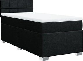 Box spring postel s matrací černá 100 x 200 cm textil 3288101