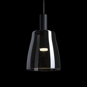 RENDL R13652 BELLINI LED závěsné svítidlo, skleněná černá kouřové sklo