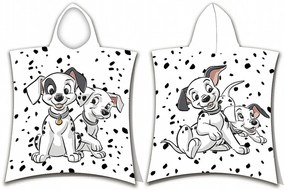 Jerry Fabrics Plážová osuška pončo 101 Dalmatians 03 50x115 cm