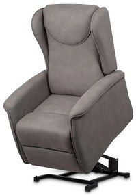 Polohovací křeslo, elektrické kabelové ovládání, šedá, látka, TV-1192 GREY2 Barva: šedá