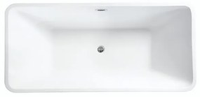 Besco Akrylátová volně stojící vana Evita 160x80 Barva: Bílá, Rozměry (cm): 160x80, Typ a barva výpustě: Click-Clack s přepadem, chrom