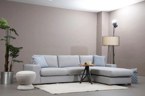 Designová rohová sedačka Bellona 290 cm světle šedá - pravá