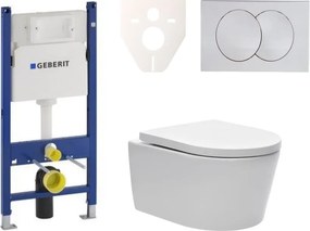 Cenově zvýhodněný závěsný WC set Geberit do lehkých stěn / předstěnová montáž+ WC SAT Brevis SIKOGES7W7