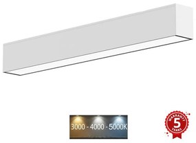 Sinclair | Sinclair LSM 24-40CCT - LED Stropní svítidlo LSM LED/40W/230V 120 cm stříbrná | SNC053