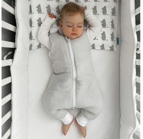 Babysteps Mušelínový spací pytel s nohavicemi - GRAY Velikost: M (3-5 let)