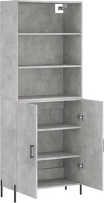 Skříň highboard betonově šedá 69,5x34x180 cm kompozitní dřevo 3189265