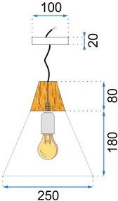 Toolight Závěsná stropní lampa Scandi A Black