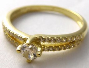 Klenoty Budín Luxusní mohutný zásnubní prsten ze žlutého zlata 585/2,09gr vel.53 223041339