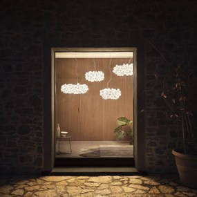 Slamp Clizia Mama Non Mama, designové svítidlo s červeným kabelem, 2x12W E27, prům. 53cm