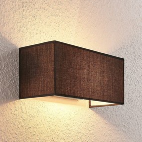 Textilní lampa Adea, 30 cm, hranatá, černá