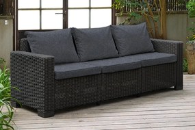 Třímístná zahradní pohovka KETER California 3-Seater Sofa - 199 x 68 x 72 cm - grafit