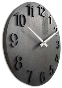 Designové nástěnné hodiny z masivního dřeva I SENTOP MAS017-3169-hands/silver