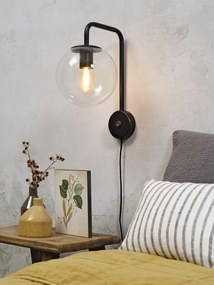 Nástěnná lampa warsaw černá MUZZA