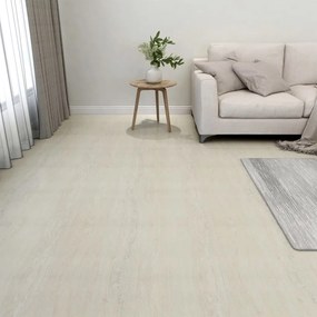 Samolepicí podlahové desky 20 ks PVC 1,86 m² krémové