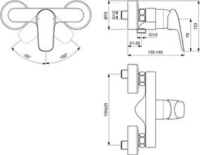 Ideal Standard CeraFlex - Sprchová baterie | chrom