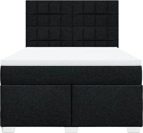 Box spring postel s matrací černá 160x200 cm textil 3292841