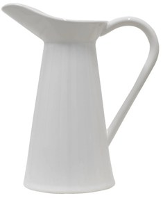 Bílý keramický retro džbán - 23*13*25 cm