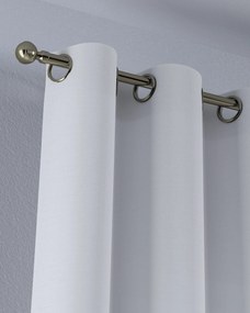 Záclona voálová jednoduchá na kroužcích barva krémová látka poloprůhledná, pletený vzor