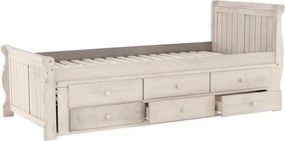 Postel s přistýlkou, 90x200, antická bílá, ANTIKO Kondela 0000258490
