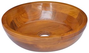 Umývadlo masivní teak Φ40 x 10 cm 326160