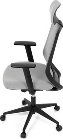 Ergonomická kancelářská židle AURELIE - šedá síťovina