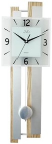 Kyvadlové dřevěné netikající tiché nástěnné hodiny JVD NS19033