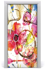 Fototapeta samolepící květ styl boho 85x205 cm