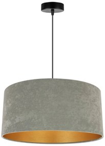 Závěsné svítidlo MEDIOLAN, 1x olivové/zlaté textilní stínítko, (fi 44cm)
