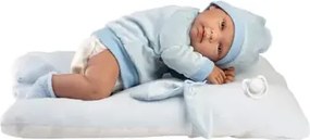 Llorens 84345 NEW BORN CHLAPEČEK - realistická panenka miminko s celov
