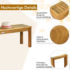 Costway Lavice zahradní nábytek z masivu dřevěná nosnost do 360 kg teak