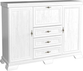 KORA a | komoda KK6P s výklopnými dvířky, zásuvkami a policemi | 158 cm | andersen