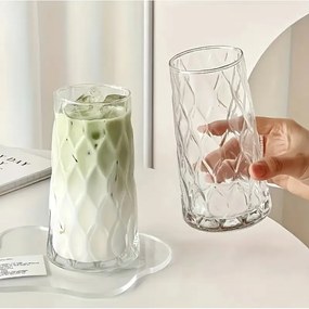 Flamenco Mystique Sada 3 vysokých vlnitých sklenic 475 ml ze silného skla SZK184ZESTAW3 na pití vody a nápojů