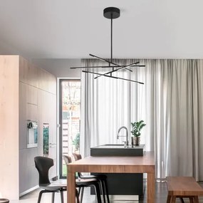 LED lustr Raccio 84 černé