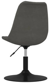 Otočné jídelní židle 4 ks tmavě šedé samet - Default Title