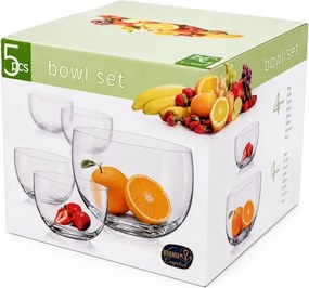 Crystalex souprava mís Bowl Set 5 ks
