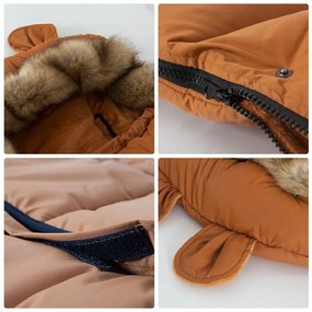 Tutumi Teddy PRO-V, dětský spací pytel 90x50 cm, oranžová, NAZ-12309