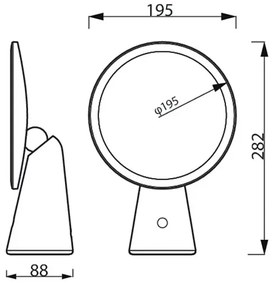 Philips - Stmívatelné kosmetické zrcátko s LED podsvícením MIRROR LED/4,5W/5V