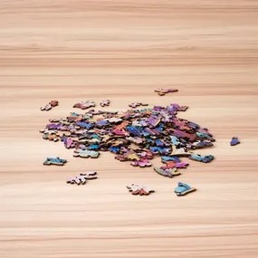 RoboTime Dřevěné puzzle Květinová mandala / 200 dílků / od 14 let