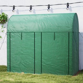 Skleník Outsunny 2 m² pro rajčata 2 x 1,78 m 2 rolovací zipové dveře ocel s vysokou hustotou PE 140 g/m² UV ochrana